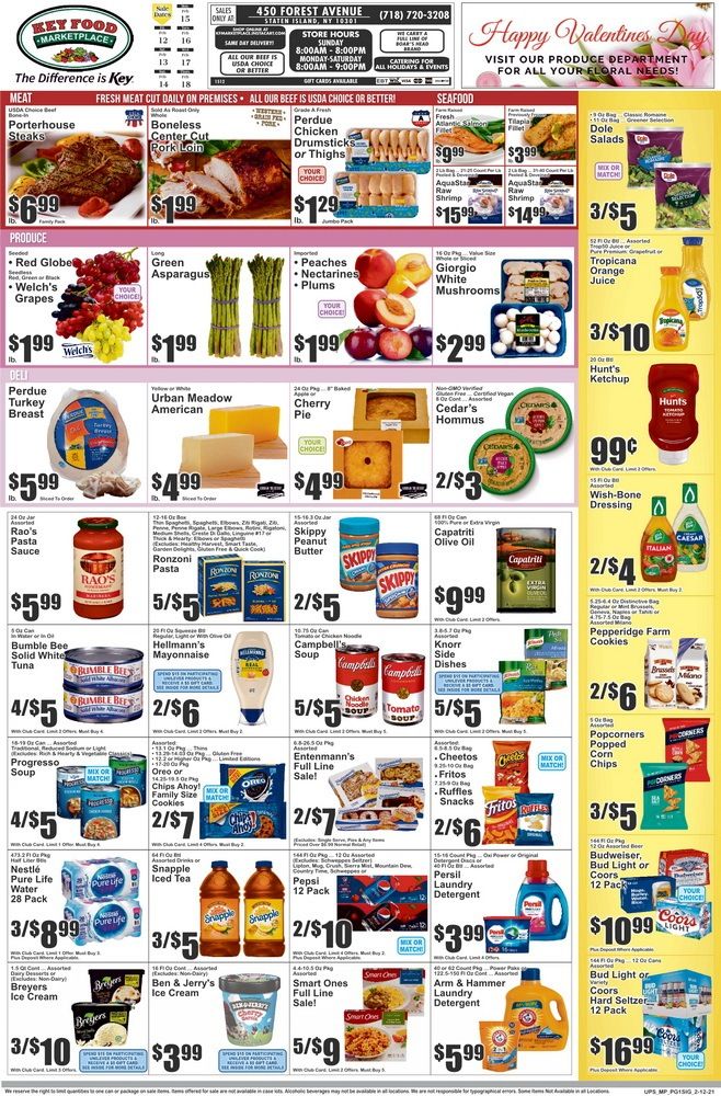Key Food Weekly Ad Feb 12 – Feb 18, 2021