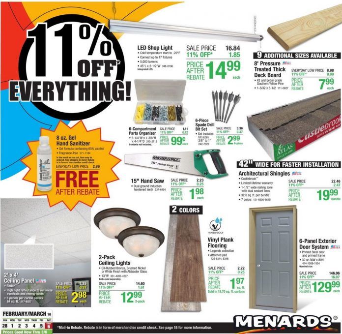 Menards Weekly Ad Feb 28 – Mar 06, 2021