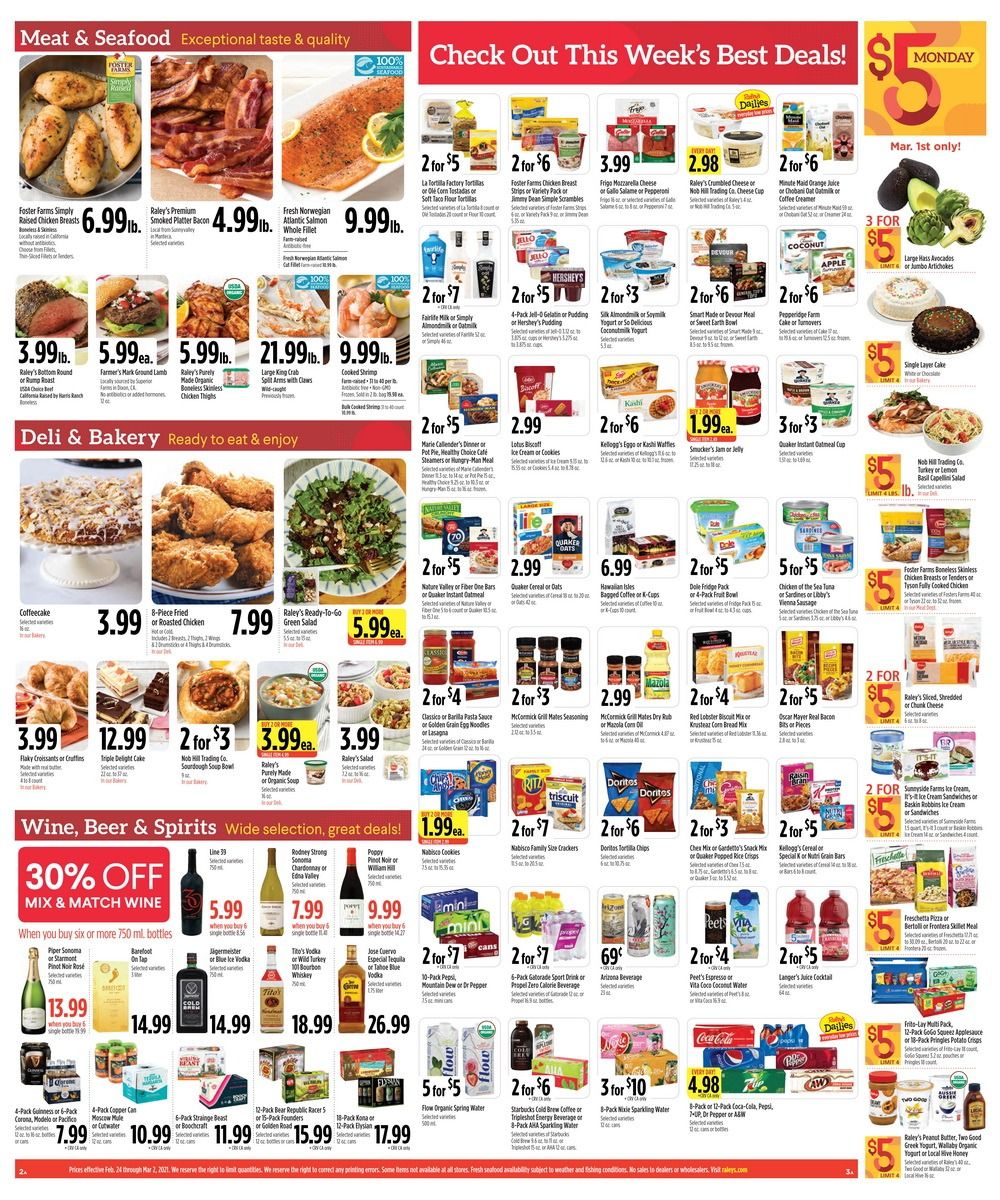 Raley's Supermarkets Weekly Ad Feb 24 – Mar 02, 2021