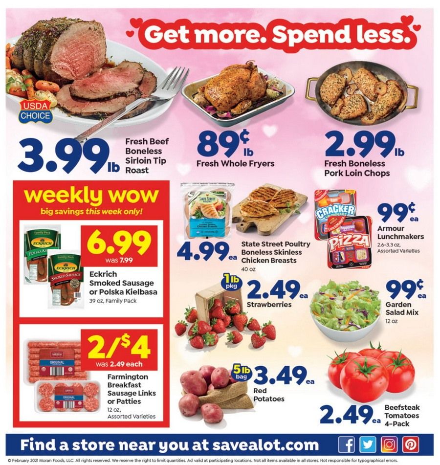 Save A Lot Weekly Ad Feb 10 – Feb 16, 2021