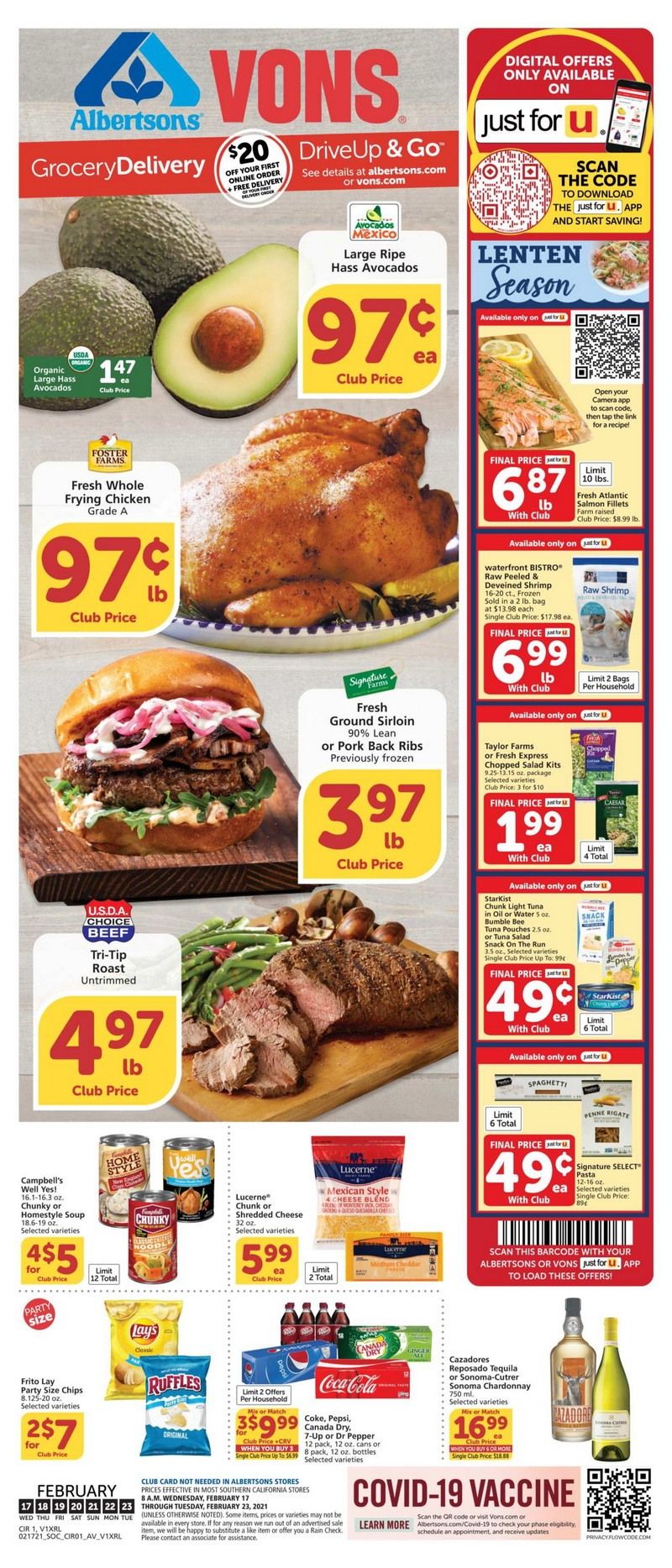 Vons Weekly Ad Feb 17 – Feb 23, 2021