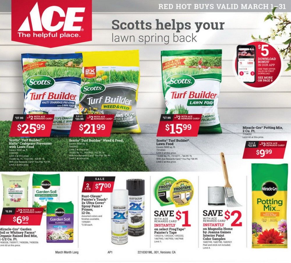 ACE Hardware Monthly Ad Mar 01 – Mar 31, 2021
