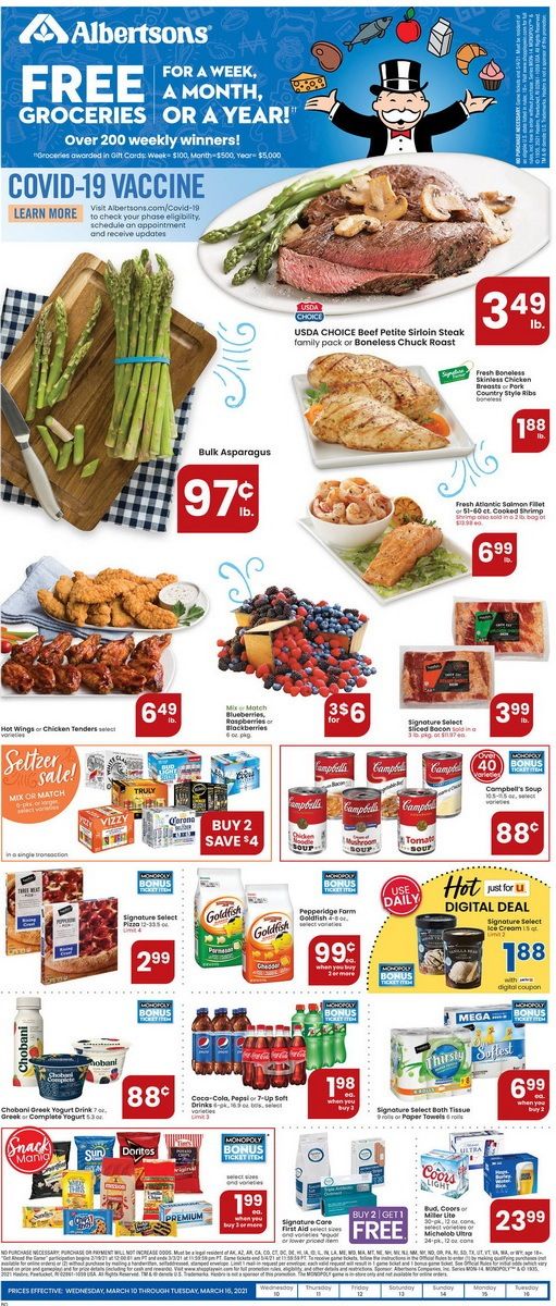 Albertsons Weekly Ad Mar 10 – Mar 16, 2021