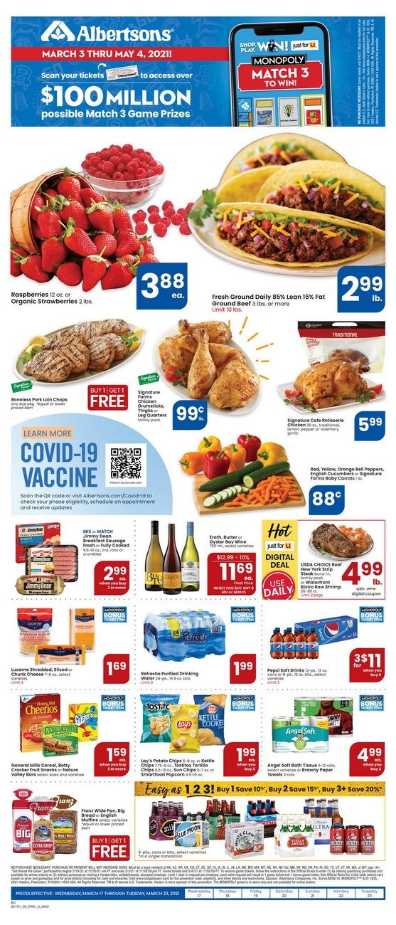 Albertsons Weekly Ad Mar 17 – Mar 23, 2021