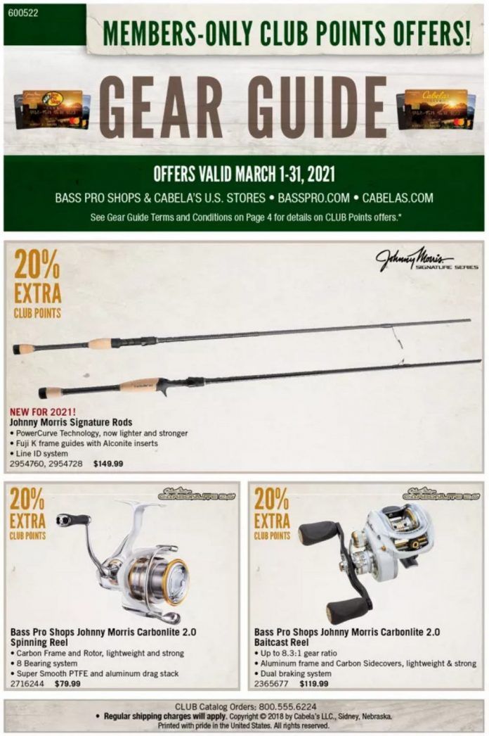 Bass Pro Shops Gear Guide Sale Mar 01 – Mar 31, 2021