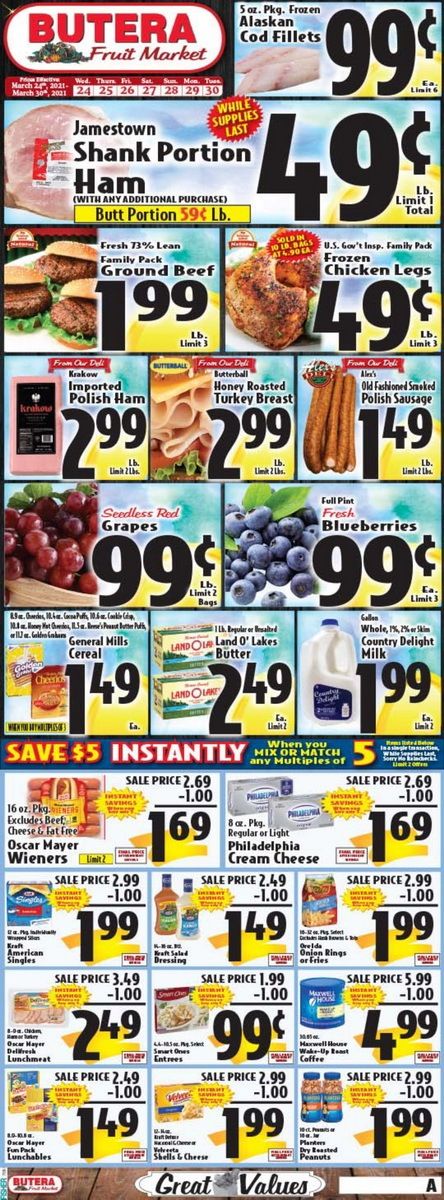 Butera Weekly Ad Mar 24 – Mar 30, 2021