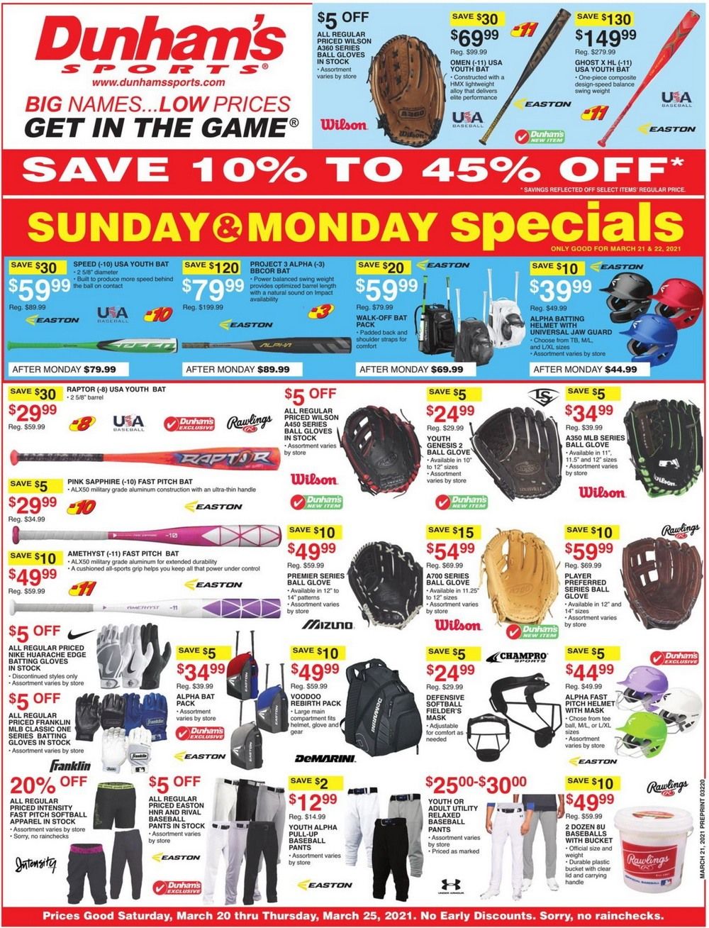 Dunham's Sports Weekly Ad Mar 20 – Mar 25, 2021