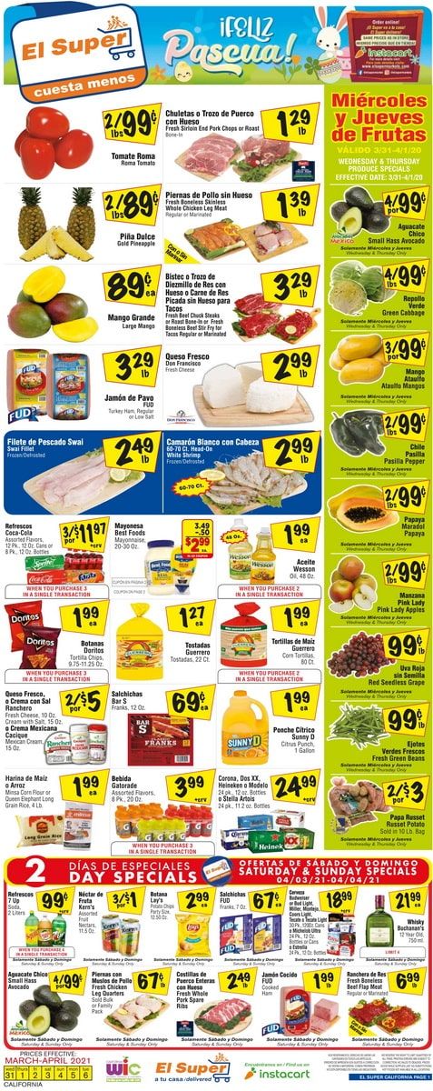 El Super Weekly Ad Mar 31 – Apr 06, 2021