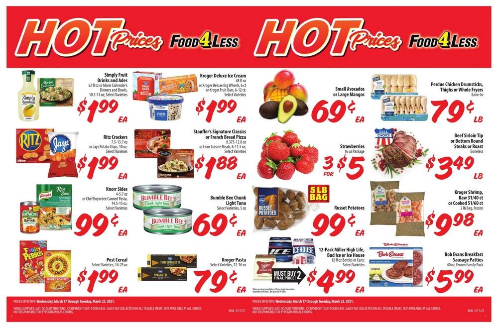 Food 4 Less Weekly Ad Mar 17 – Mar 23, 2021