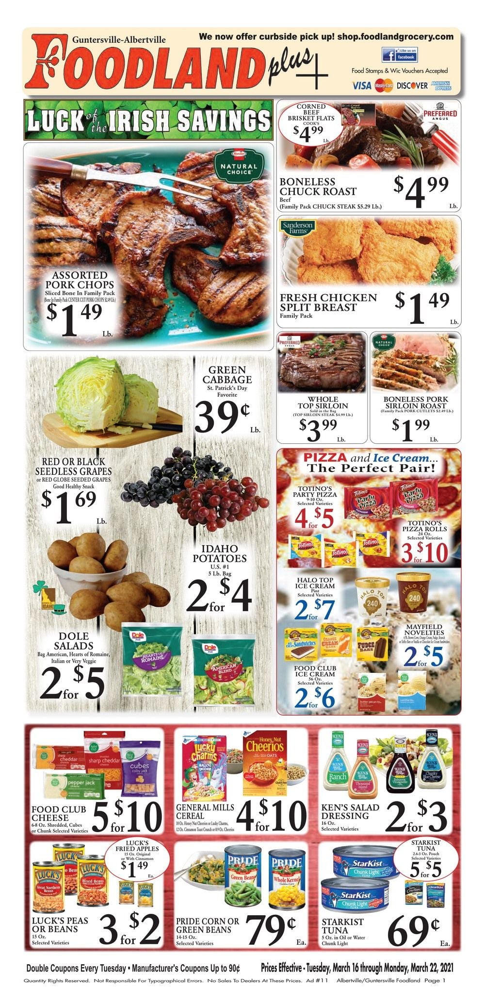 Foodland(US) Weekly Ad Mar 16 – Mar 22, 2021