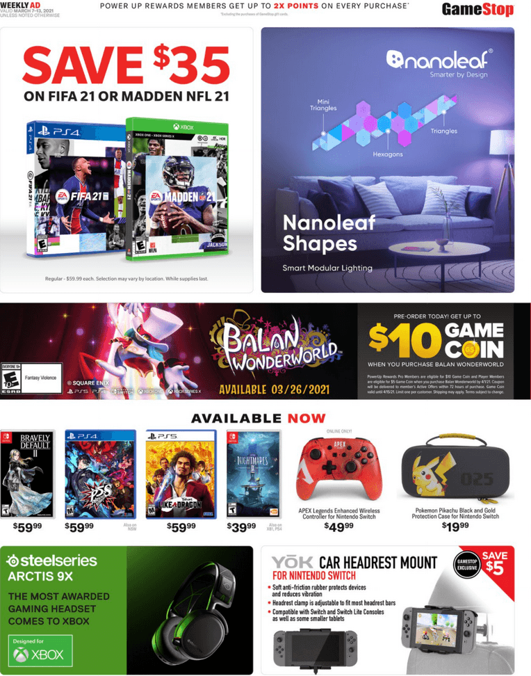 GameStop Weekly Ad Mar 07 – Mar 13, 2021