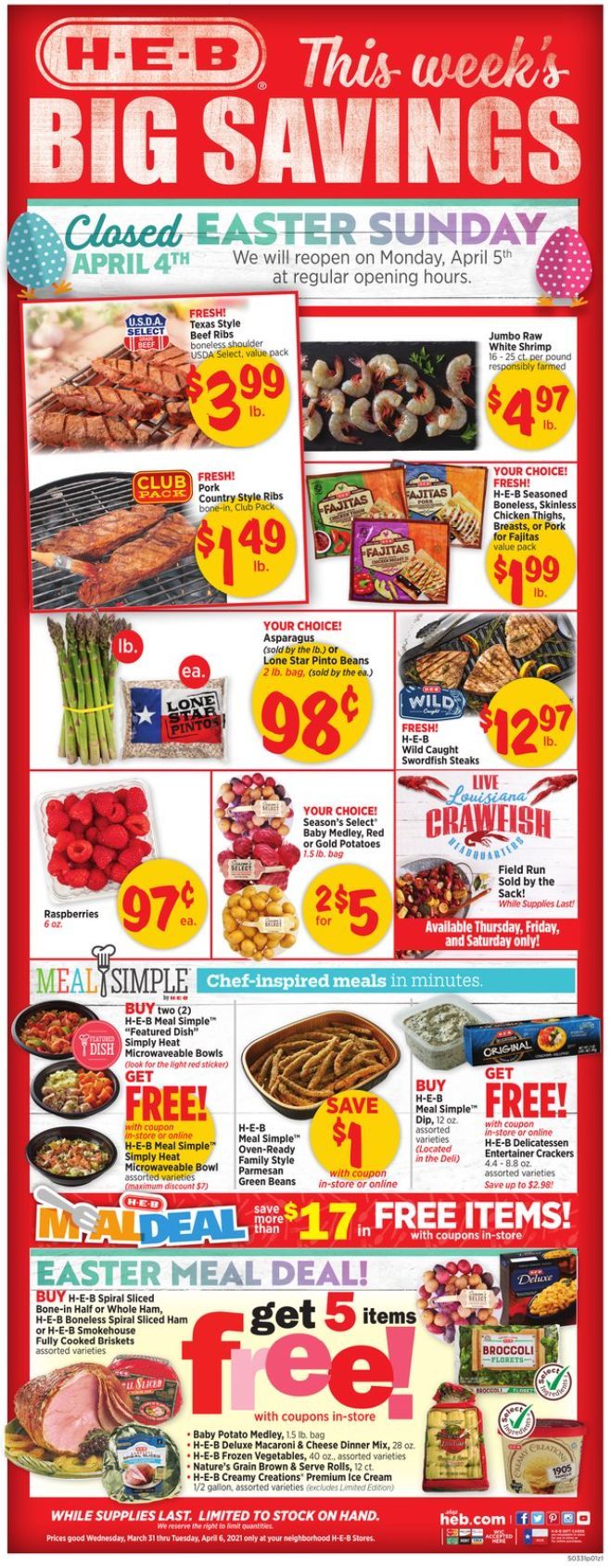 HEB Weekly Ad Mar 31 – Apr 06, 2021