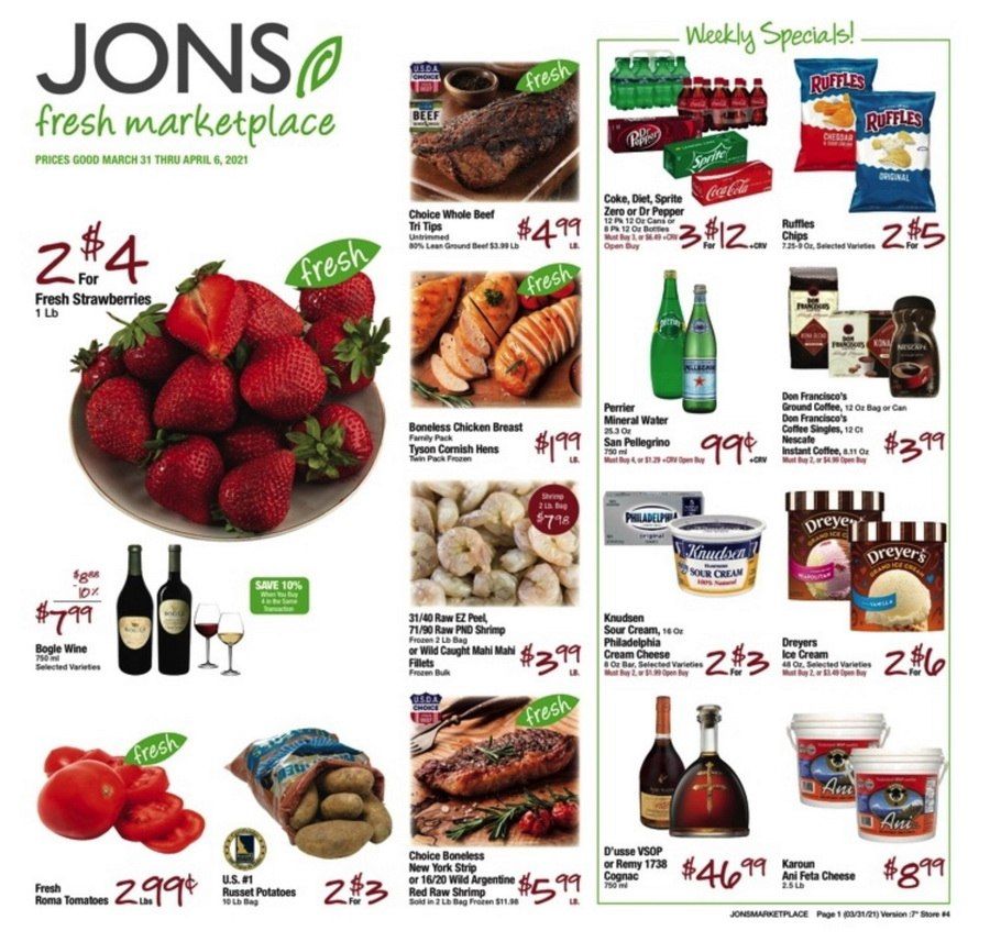 Jons Weekly Ad Mar 31 – Apr 06, 2021