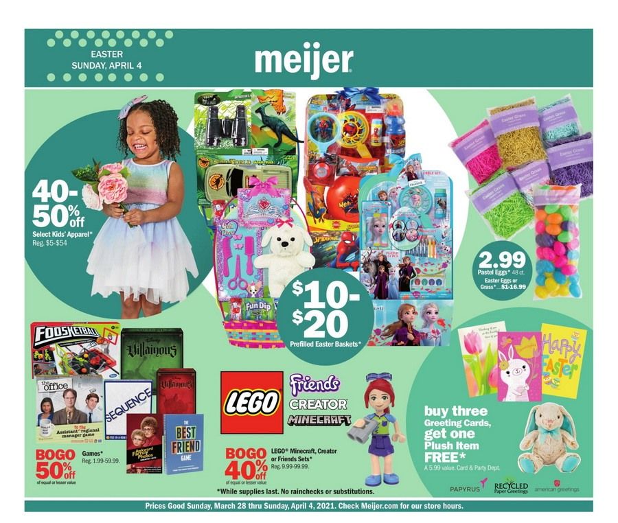 Meijer Easter Ad Mar 28 – Apr 04, 2021