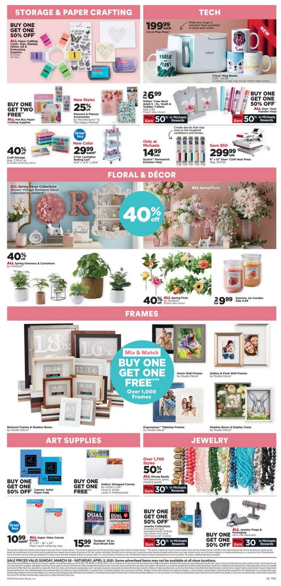 Michaels Weekly Ad Mar 28 – Apr 03, 2021