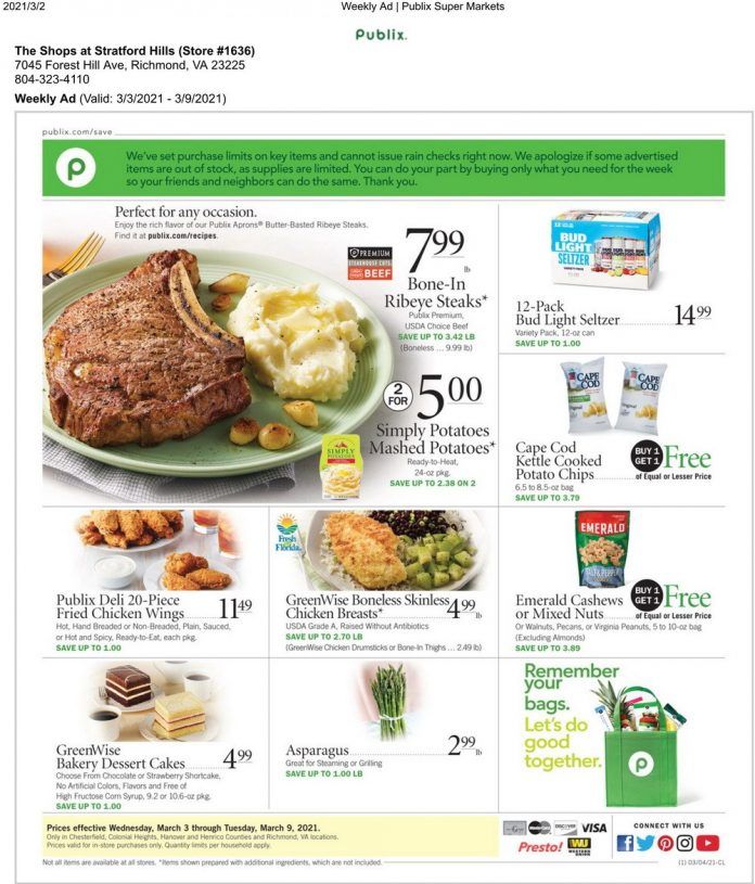 Publix Weekly Ad Mar 03 – Mar 09, 2021