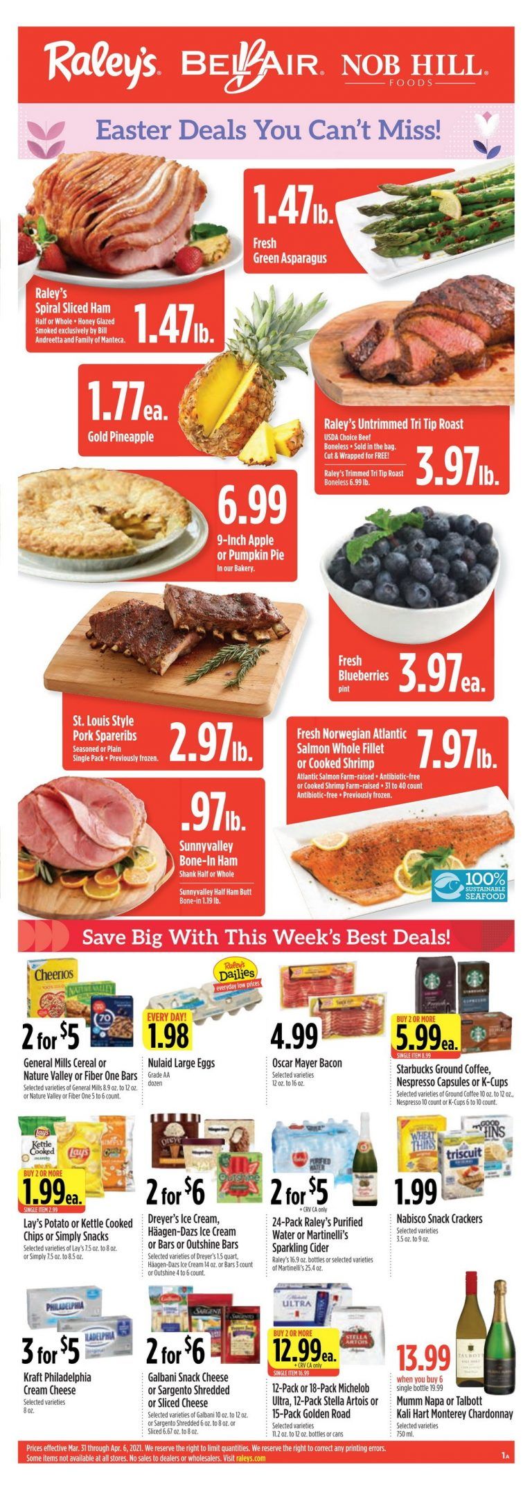 Raley's Supermarkets Weekly Ad Mar 31 – Apr 06, 2021