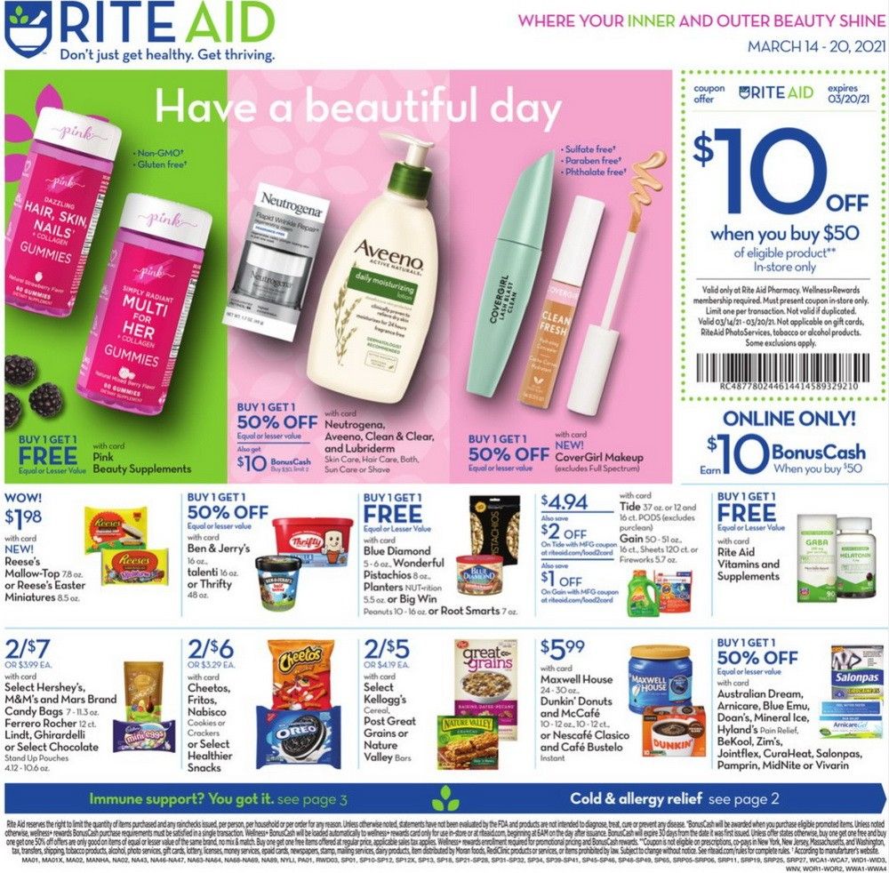 Rite Aid Weekly Ad Mar 14 – Mar 20, 2021