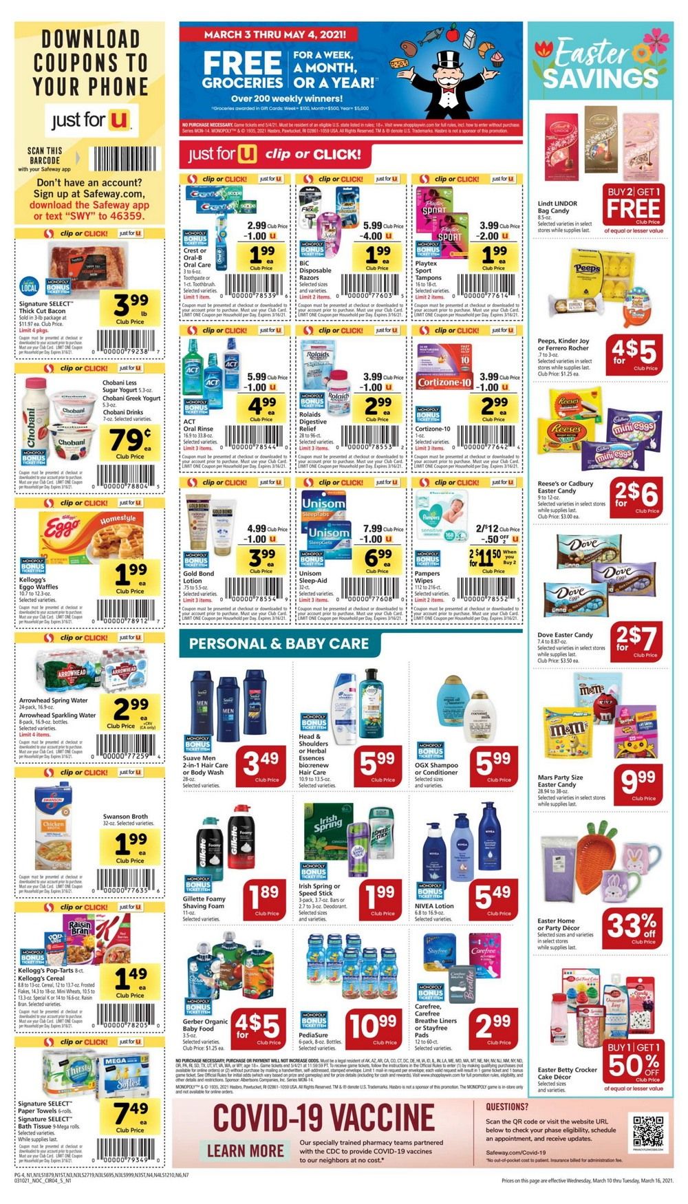 Safeway Weekly Ad Mar 10 – Mar 16, 2021