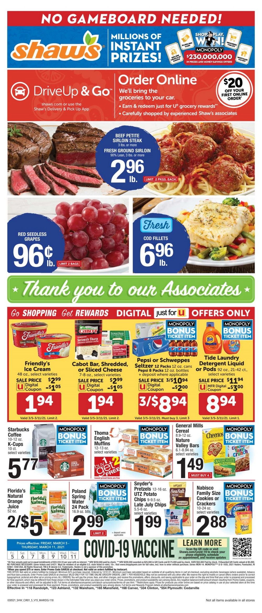 Shaw's Weekly Ad Mar 05 – Mar 11, 2021