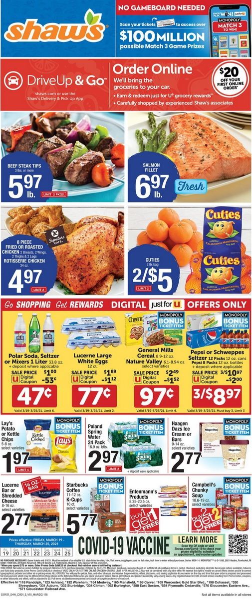 Shaw's Weekly Ad Mar 19 – Mar 25, 2021