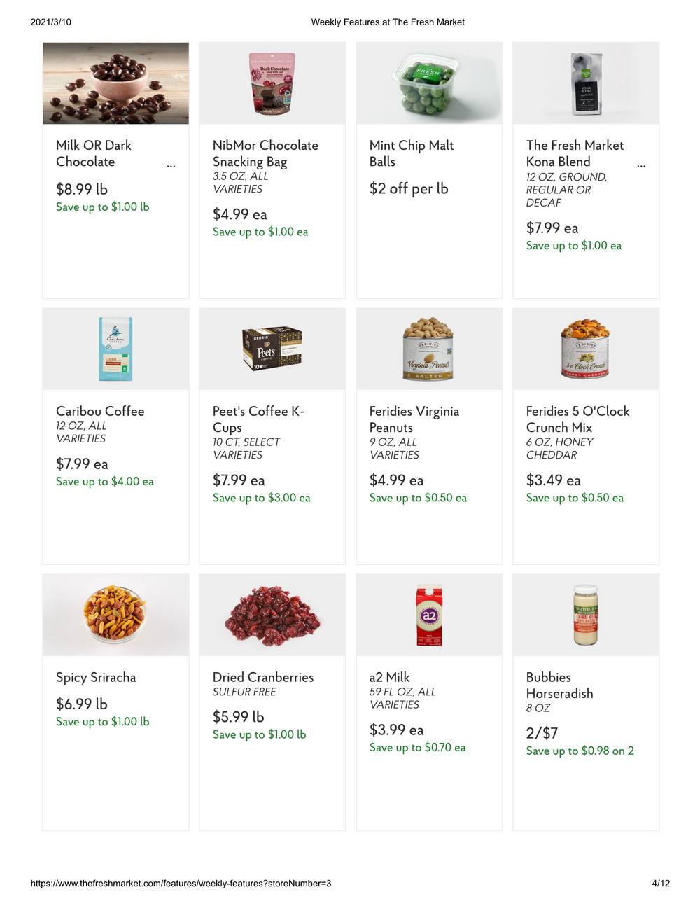 The Fresh Market Weekly Ad Mar 10 – Mar 16, 2021