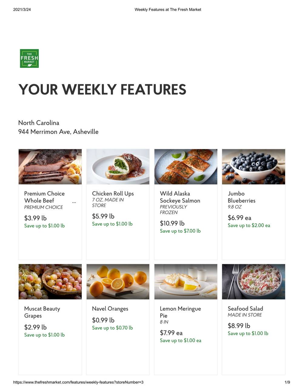 The Fresh Market Weekly Ad Mar 24 – Mar 30, 2021