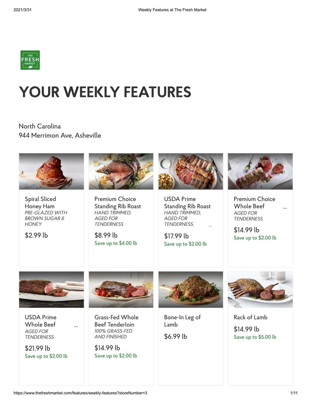 The Fresh Market Weekly Ad Mar 31 – Apr 06, 2021