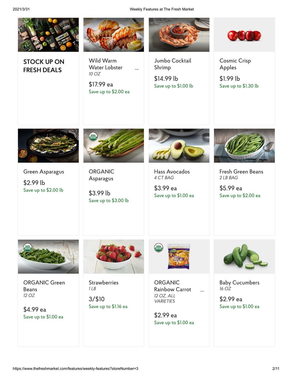 The Fresh Market Weekly Ad Mar 31 – Apr 06, 2021