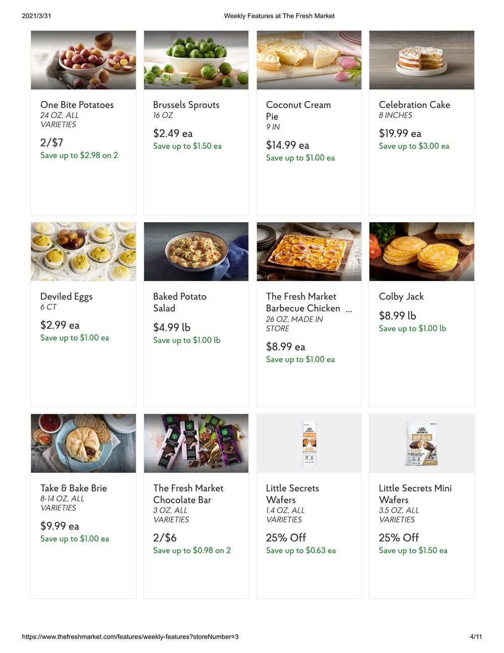 The Fresh Market Weekly Ad Mar 31 – Apr 06, 2021