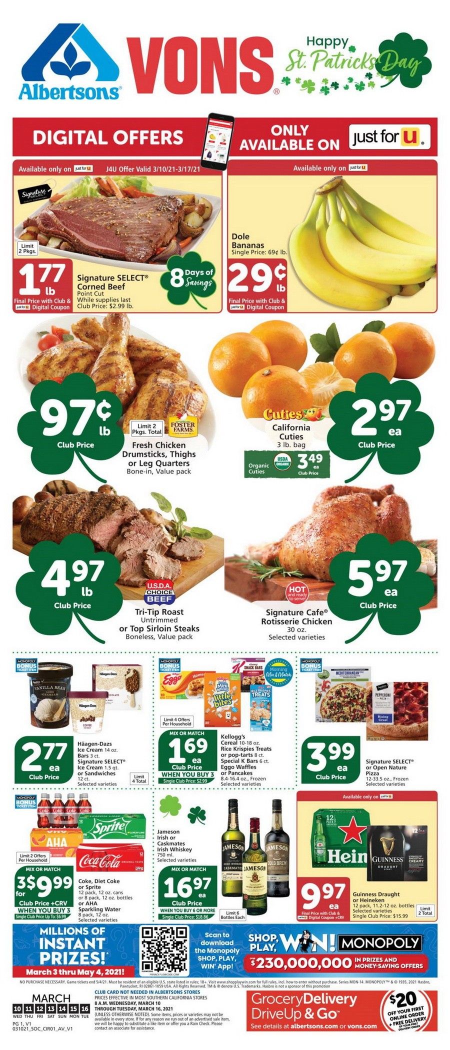 Vons Weekly Ad Mar 10 – Mar 16, 2021