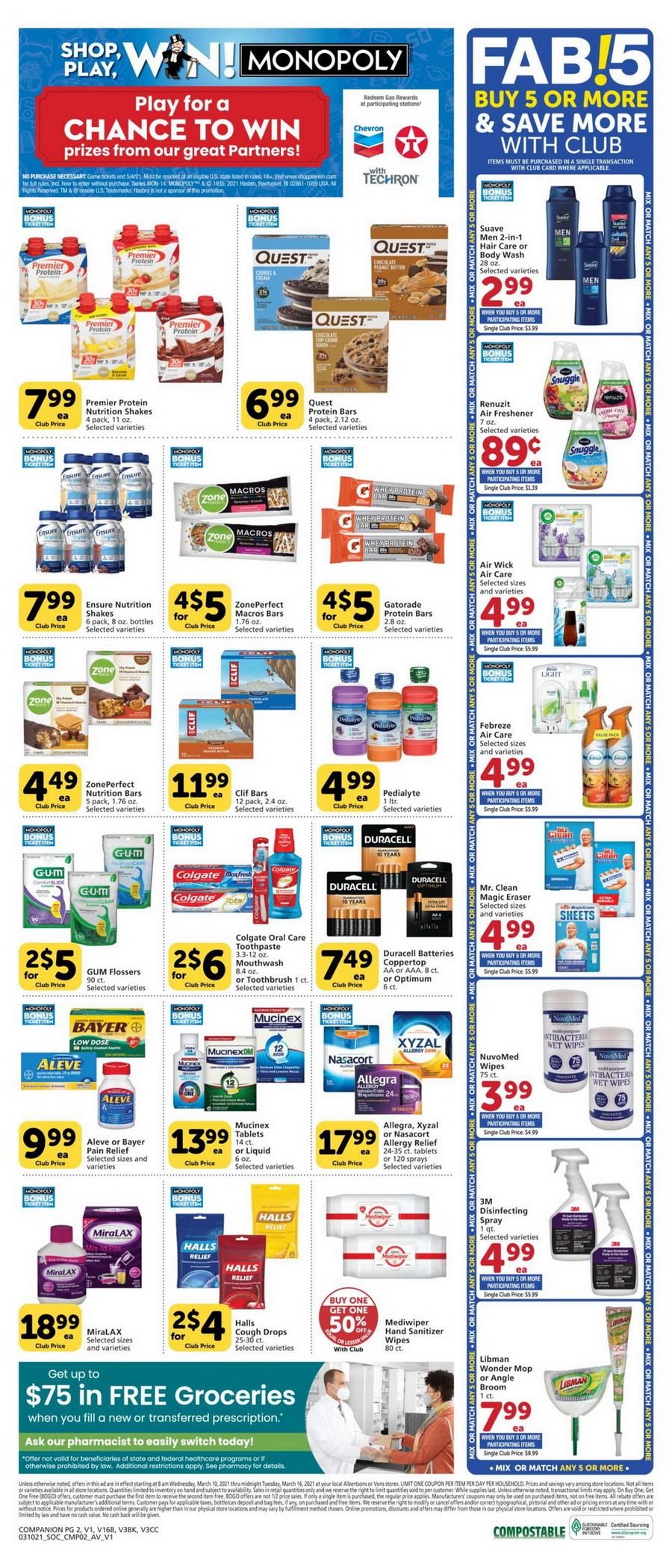 Vons Weekly Ad Mar 10 – Mar 16, 2021