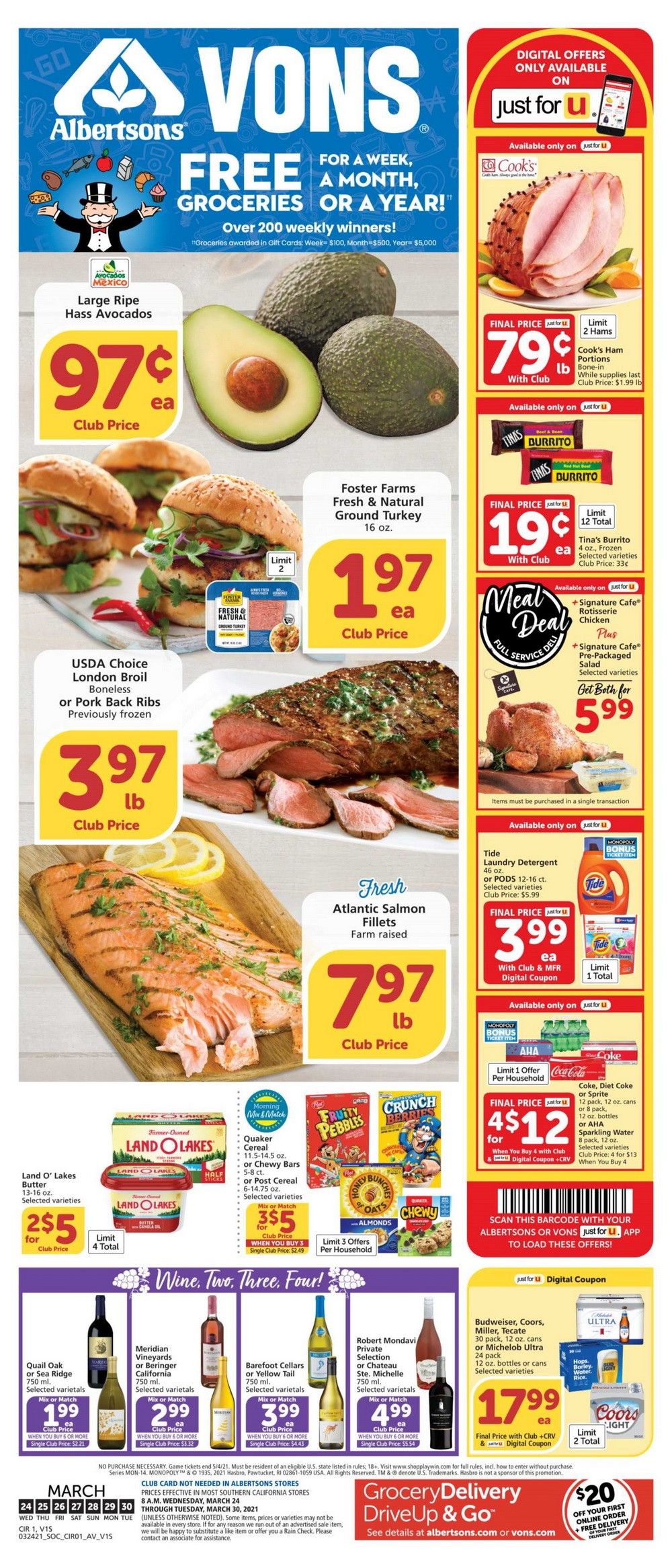 Vons Weekly Ad Mar 24 – Mar 30, 2021