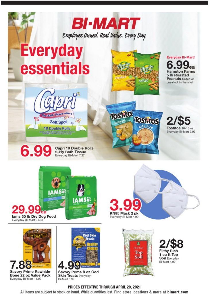 Bi-Mart Weekly Ad Apr 07 – Apr 20, 2021
