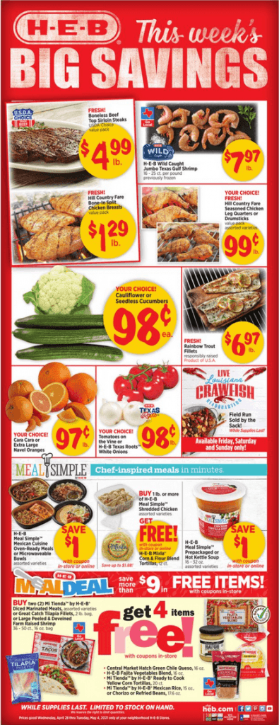 HEB Weekly Ad Apr 28 – May 04, 2021