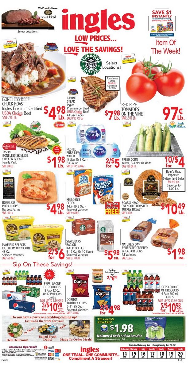 Ingles Weekly Ad Apr 14 – Apr 20, 2021