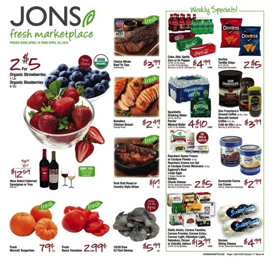 Jons Weekly Ad Apr 14 – Apr 20, 2021