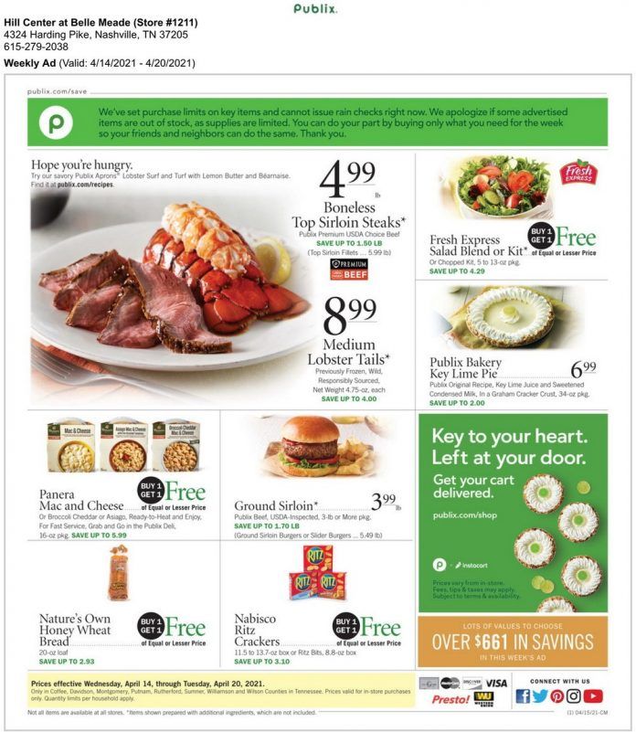 Publix Weekly Ad Apr 14 – Apr 20, 2021
