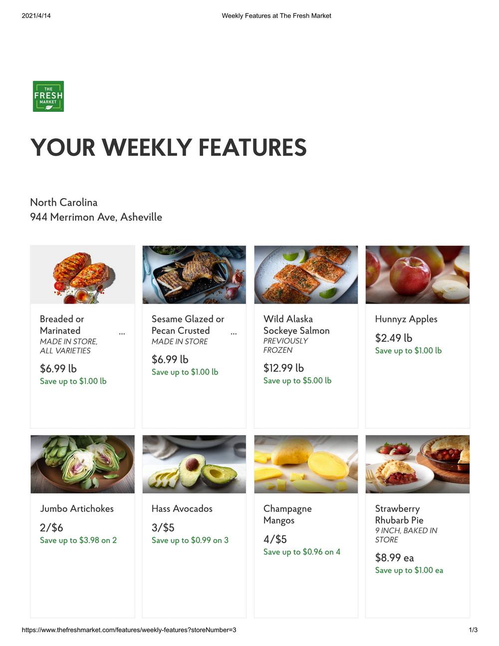 The Fresh Market Weekly Ad Apr 14 – Apr 20, 2021