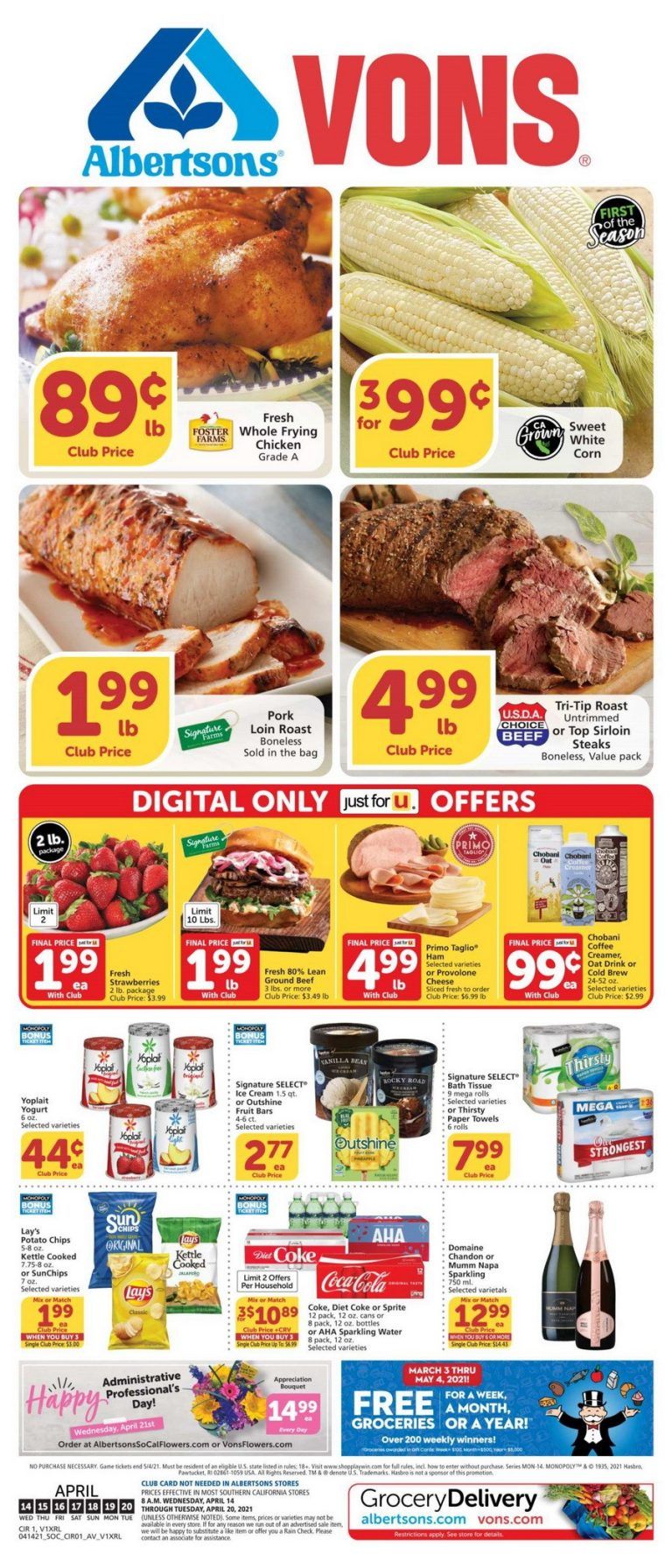 Vons Weekly Ad Apr 14 – Apr 20, 2021