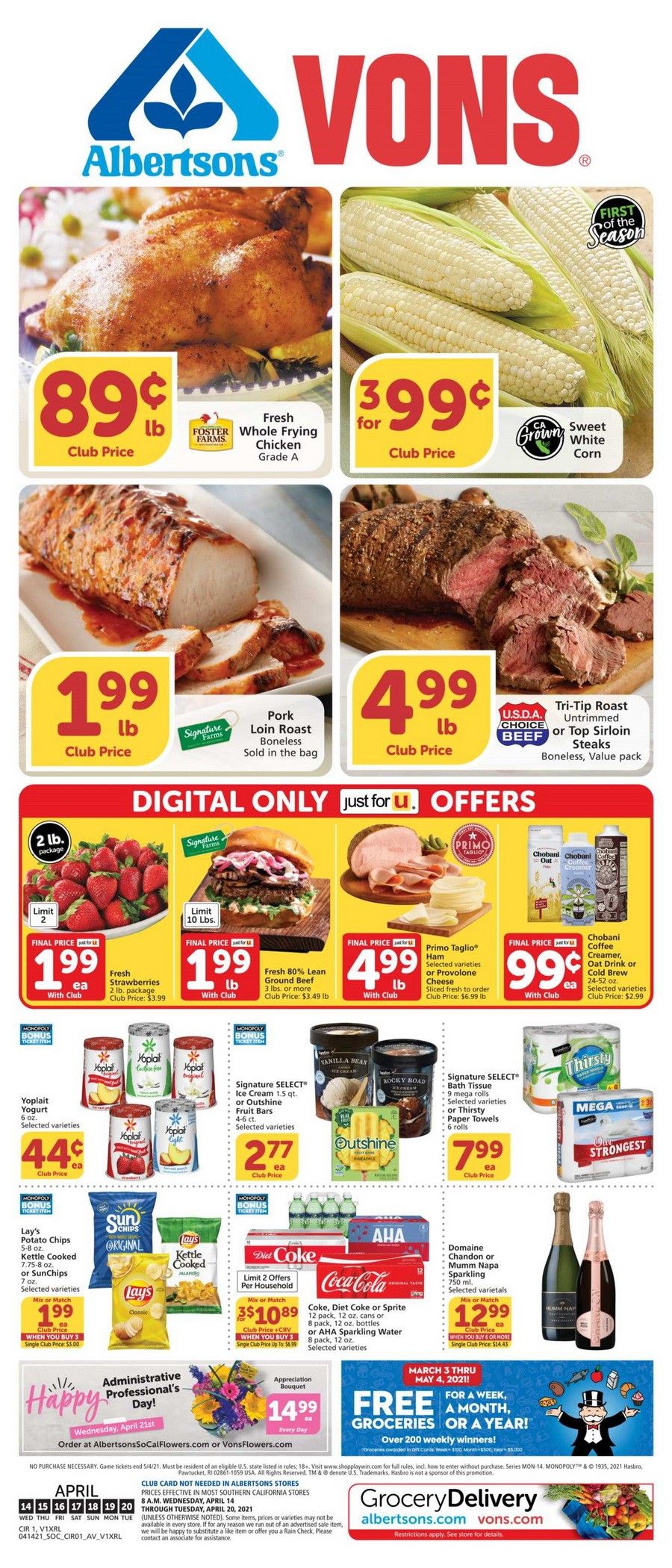 Vons Weekly Ad Apr 14 – Apr 20, 2021