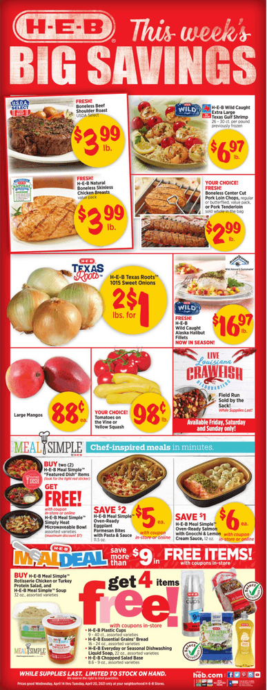 HEB Weekly Ad Apr 14 – Apr 20, 2021