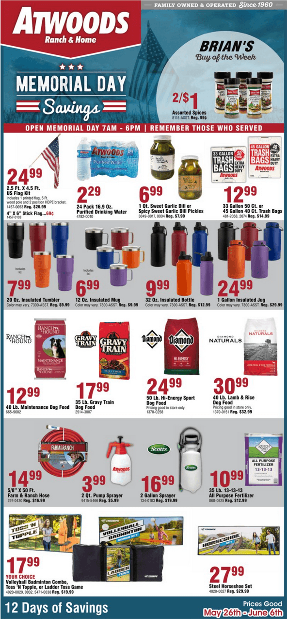 Atwoods Weekly Ad May 26 – Jun 06, 2021