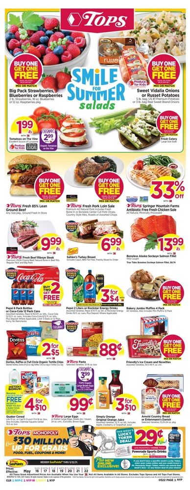 Tops Weekly Ad May 16 – May 22, 2021