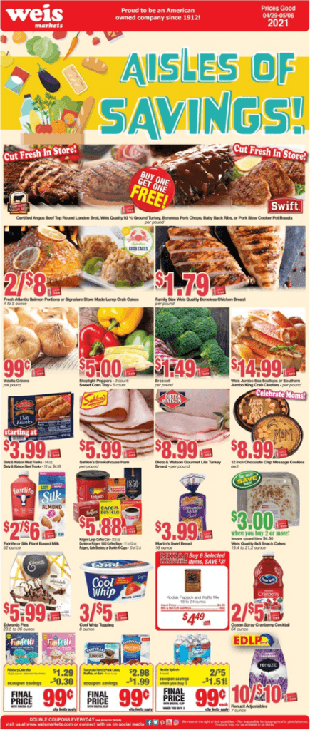 Weis Markets Weekly Ad Apr 29 – May 06, 2021