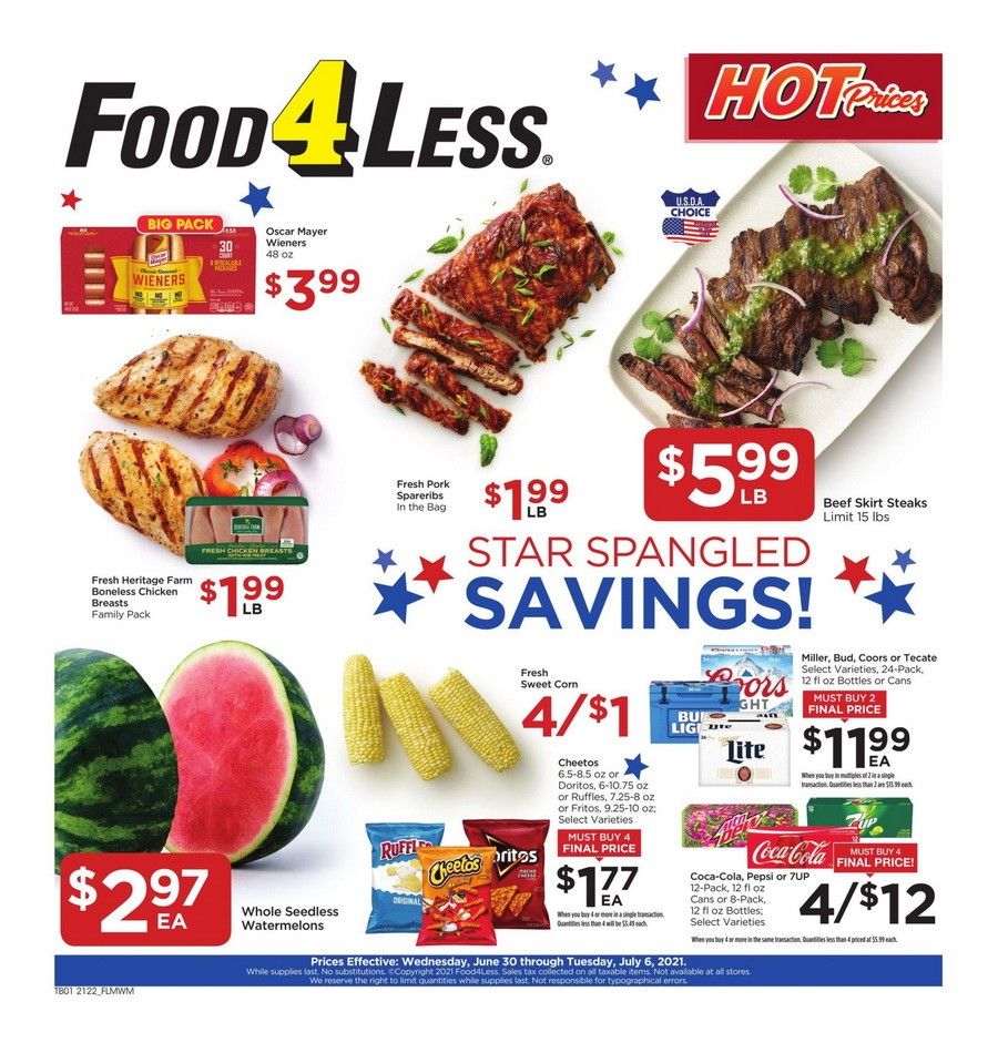 Food 4 Less Weekly Ad Jun 30 – Jul 06, 2021