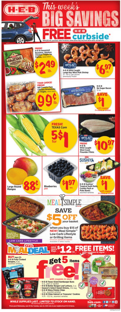 HEB Weekly Ad Jun 16 – Jun 22, 2021