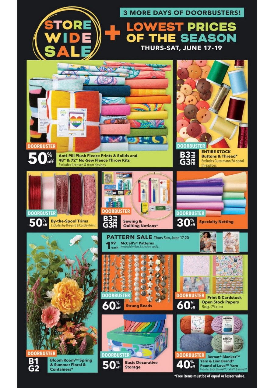Jo-Ann Weekly Ad Jun 10 – Jun 23, 2021