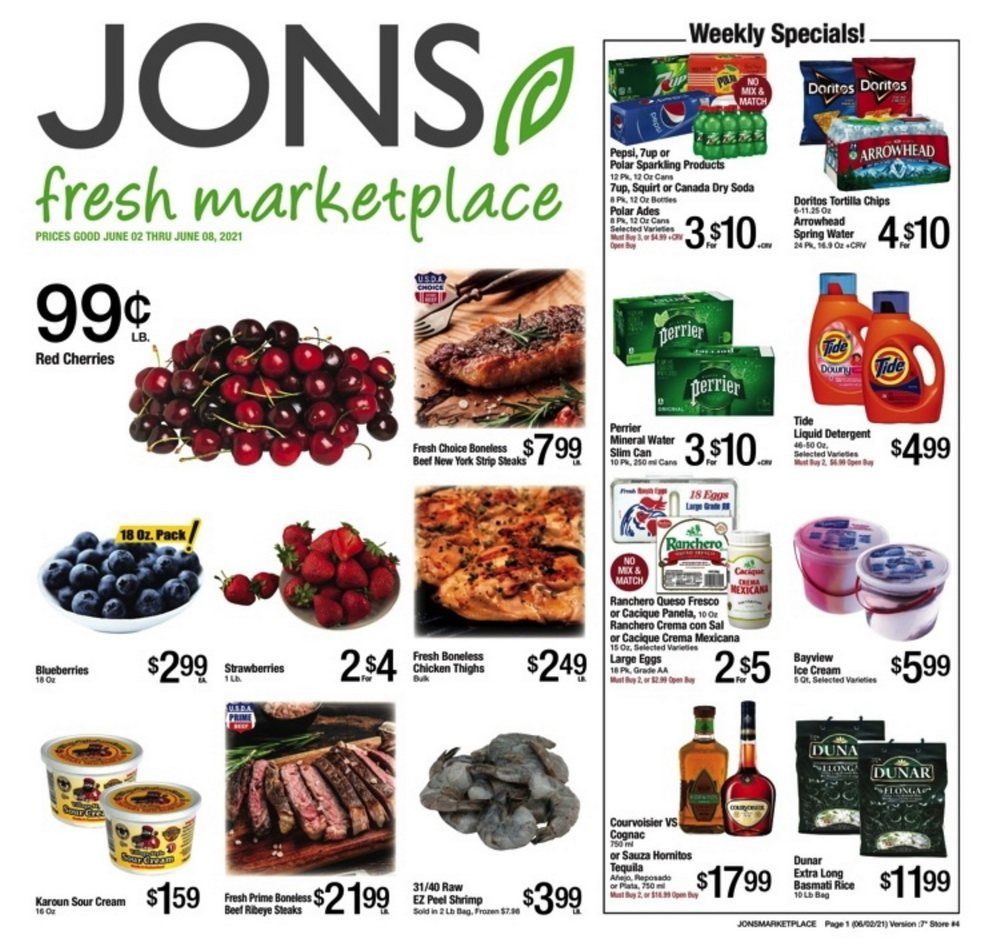 Jons Weekly Ad Jun 02 – Jun 08, 2021