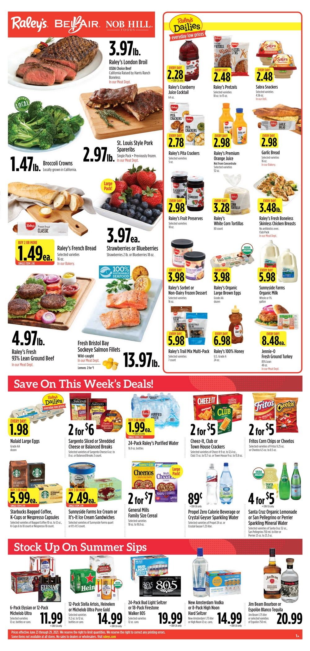 Raley's Supermarkets Weekly Ad June 23 – June 29, 2021